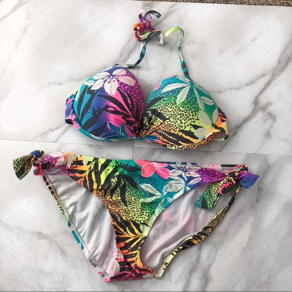 BONGO | Swim | Bongo Hawaiian Push Up Bikini Set | Poshmark